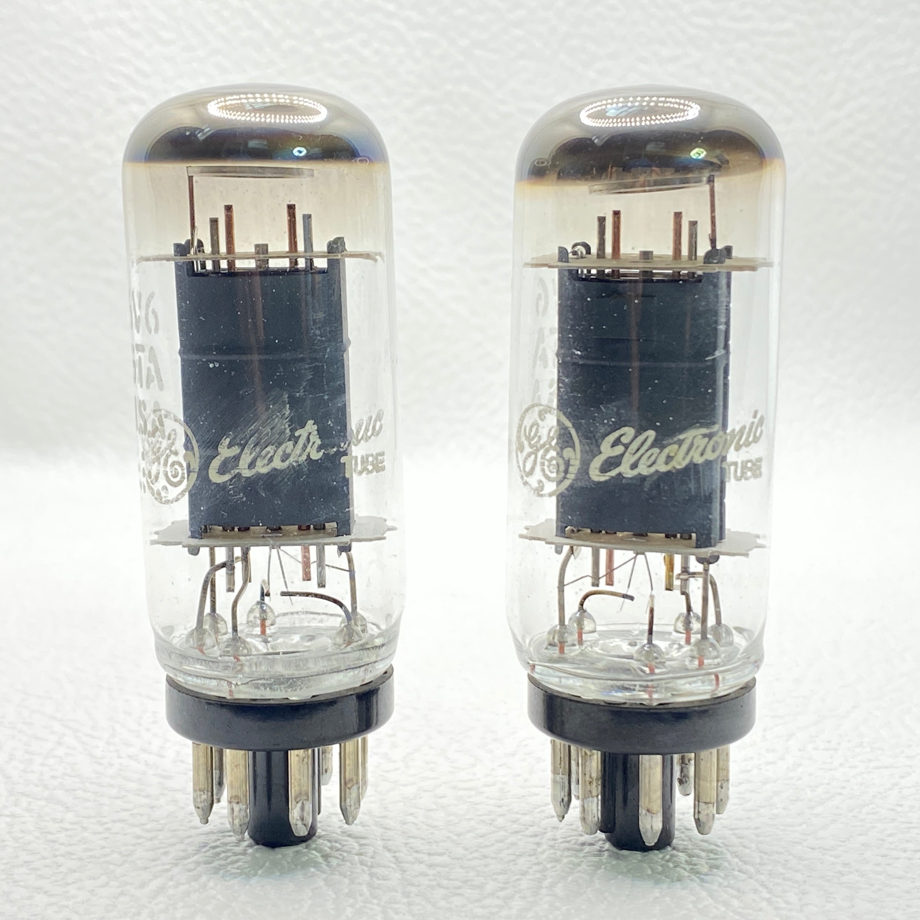 GE 6V6GTA Vintage Coin Base Vacuum Power Tubes Matched Pair Tested USA ...
