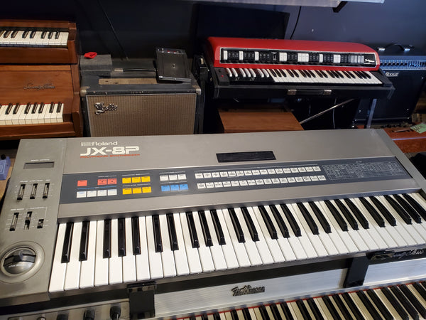 Roland JX-8P Vintage 61-Key Polyphonic Analog MIJ Synthesizer Keyboard ...